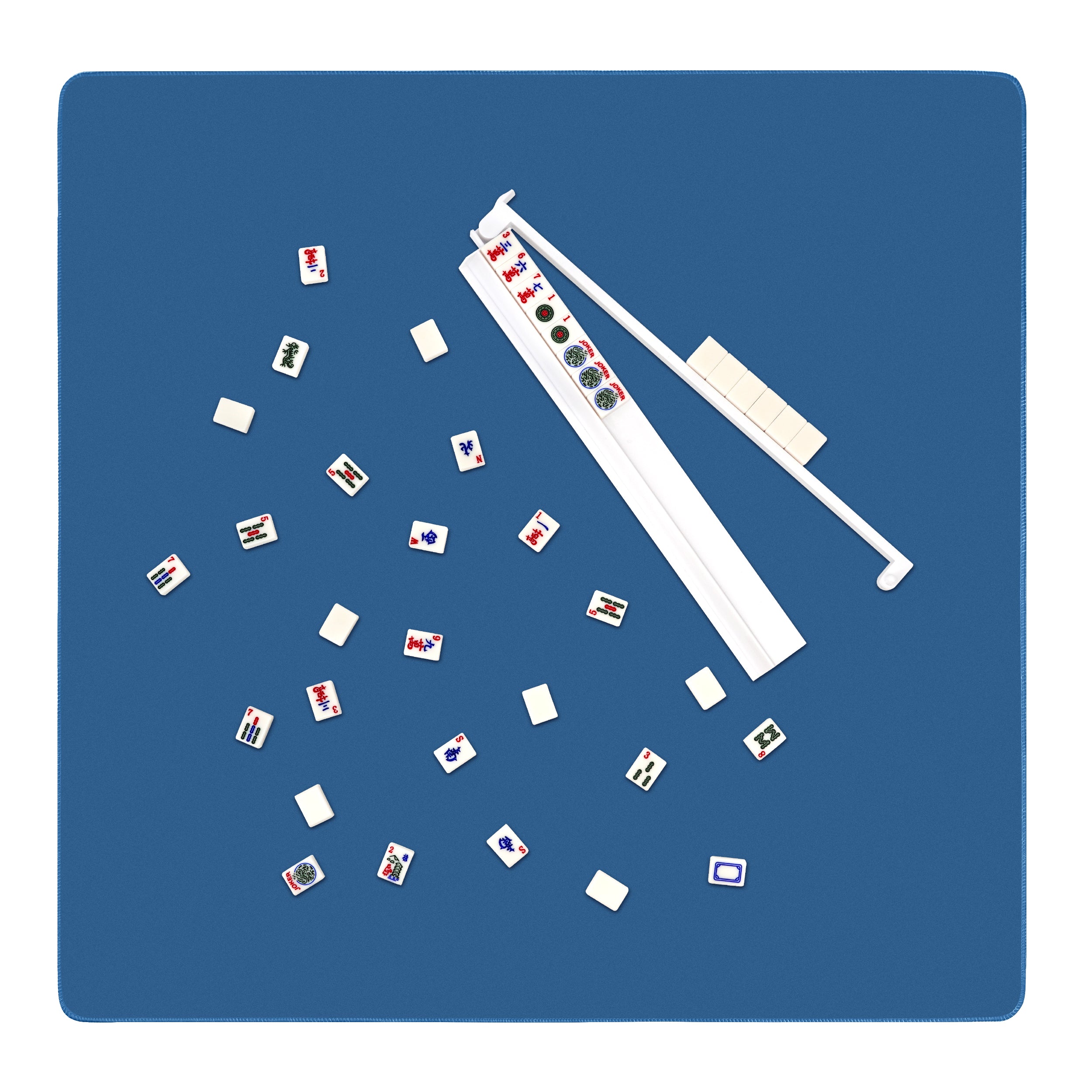 Haze Blue Mahjong Mat | Calm Minimalist Table Mat – AzulHome